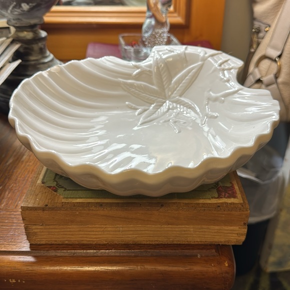 Kitchen | Vintage White Shell Portugal Ceramic Serving Bowl | Poshmark